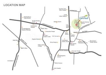 Victory Builders Bangalore Victory Conrad Map - Hennur Gardens ...
