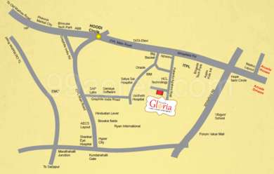 Arcade Developers Arcade Gloria Map - Whitefield, Bangalore Location Map