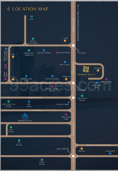 Archid Homes Archid Elite Map - Patia, Bhubaneswar Location Map