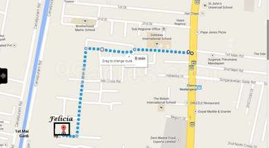Arham Builders Arham Felicia Map - Neelankarai, Chennai Location Map