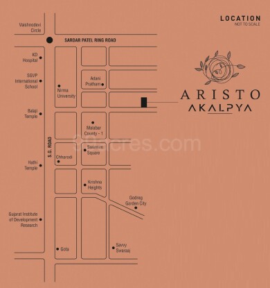 Aristo Lifespaces Homes LLP Aristo Akalpya Map - Charodi, Ahmedabad ...