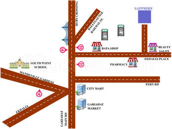 Arrjavv Sapphire Map - Ekdalia, Ballygunge Location Map
