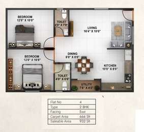 3 BHK / Bedroom Apartment / Flat for rent in ARS Signature Homes Sarjapur Road Bangalore East ...