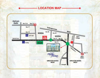 Arsh Group Arsh Noble Homes Map - Sector 4 Greater Noida Location Map