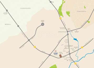 Artique Infra Uptown Skylla Map - Aerocity, Mohali Location Map