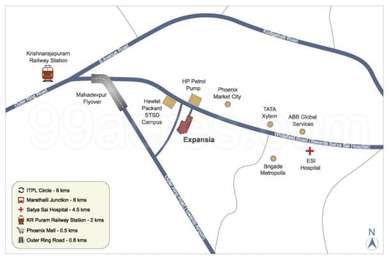 Arvind Smartspaces Arvind Expansia Map - Maheswari Nagar, Mahadevapura ...