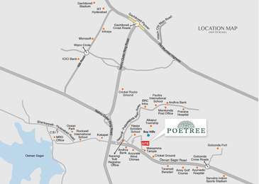 Ananda Homes Poetree Map - Narsingi, Hyderabad Location Map