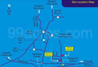 Aryan Group Ranchi Aryan Achyut Enclave Map - Tupudana, Ranchi Location Map
