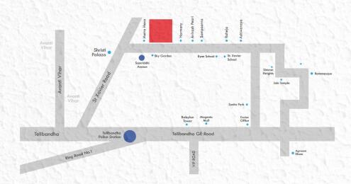 Aryan Promoters Samriddhi Altus Map - Avanti Vihar, Raipur Location Map