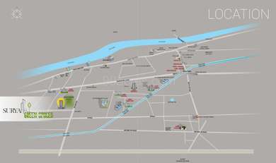 Ascon Realty Ascon Surya Green Spaces Map - Vesu, Surat Location Map