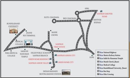 Ashok Infraproprities Ashok Sanfran Ashok Valley Map - Pichhor, Jhansi ...