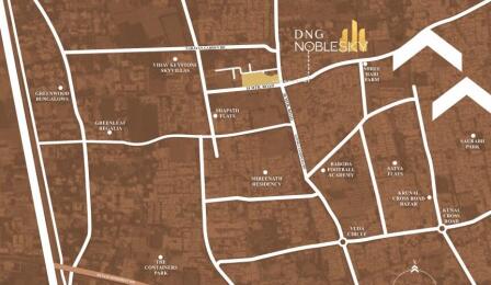 DNG Group Vadodara DNG Noble Sky Map - Gotri, Vadodara Location Map