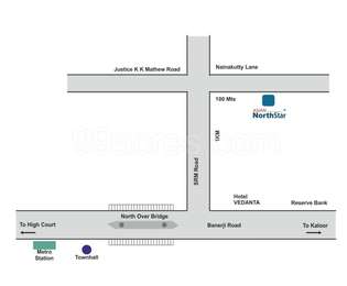 Asian Developers Kochi Asian North Star Map - Kaloor, Kochi Location Map