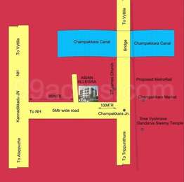 Asian Developers Kochi Asian Allegra Map - Vyttila, Kochi Location Map