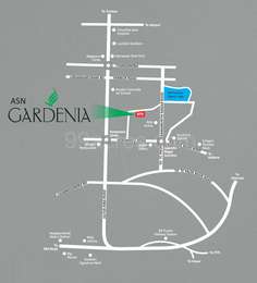 ASN Shelters ASN Gardenia Map - Horamavu, Bangalore North Location Map