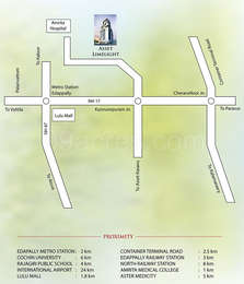 Asset Homes Asset Limelight Map - Edappally, Kochi Location Map