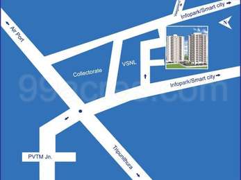 Asset Homes Asset Silicon Heights Map - Kakkanad, Kochi Location Map