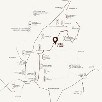 Assetz Lifestyle Builders Assetz Sora and Saki Map - Bagalur, Bangalore ...