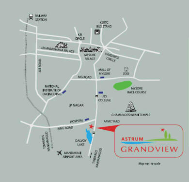 Astrum Homes Astrum Grandview Mysore Phase 1 Map - JP Nagar, Mysore ...