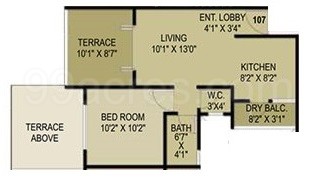 2 BHK Apartment / Flat for sale in Atrium Skyward Undri Pune - 1015 Sq ...