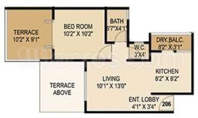 2 BHK Apartment / Flat for sale in Atrium Skyward Undri Pune - 1015 Sq ...