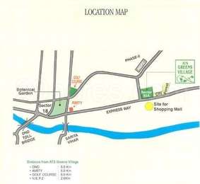 ATS Group ATS Greens Village Map - Sector 93 A Noida Location Map