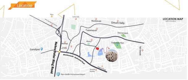 Aur Vridhi Avenues LLP Urban Lake Front Map - Neknampur, Hyderabad ...