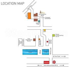 Auric Group Auric City Homes Map - Sector 82 Faridabad Location Map