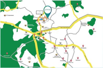 Auro Realty Auroland Plots Map - Patancheru, Hyderabad Location Map