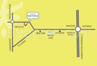 Aurum and BU Bhandari Landmarks Aurum Vatika Map - Pirangut, Pune ...