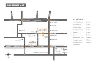 Austin Realty Austin One Map - Pimple Saudagar, Pune Location Map