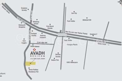 Avadh Infratech Avadh Resicom Map - Vadsar, Vadodara Location Map