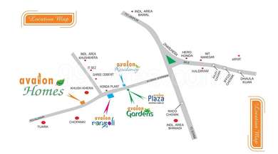 Avalon Group Builders Avalon Homes Map - Tijara, Bhiwadi Location Map