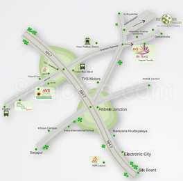 AVS Builders AVS Ozone Valley Map - Denkanikottai, Hosur Location Map