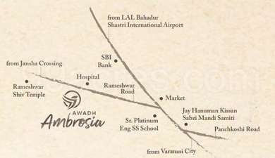 Awadh Group Awadh Ambrosia Map - Harahua, Varanasi Location Map
