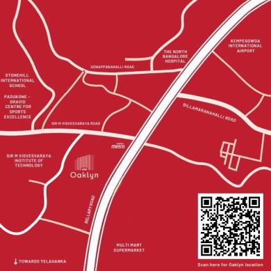Axis Concept Axis Oaklyn Map - Yelahanka, Bangalore Location Map