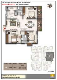 2 BHK Apartment / Flat for sale in Ayodhya Happy Hearts Hoodi Bangalore ...