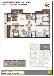 2 BHK Apartment / Flat for sale in Ayodhya Happy Hearts Hoodi Bangalore ...