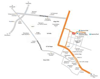 Ayyanna Infra Ayyanna Platina Map - Kakatiya Hills, Nizampet Location Map