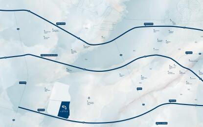 Azizi Developments Azizi Venice Map - Dubai South City Location Map