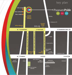 B R Developers BR Poonam Pride Map - Bopal, Ahmedabad West Location Map