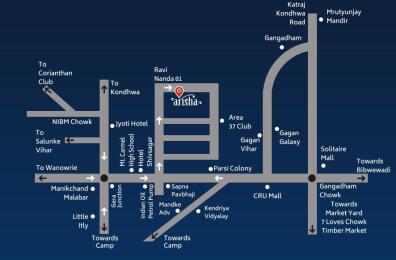 Bafna Buildcon Bafna Arisha Map - Bibwewadi, Pune Location Map