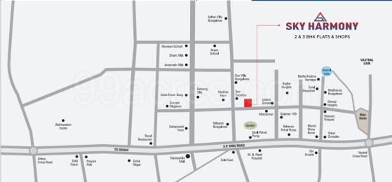 Balaji Construction ahmedabad Balaji Sky Harmony Map - Vastral ...