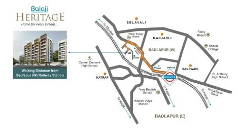 Balaji Developer Balaji Heritage Map - Badlapur West, Mumbai Location Map