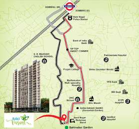 SS Life Spaces Balaji Vasant Map - Dombivli (East), Mumbai Beyond Thane Location Map
