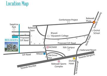 Balaji Reality Balaji Bellezza Map - Balewadi, Pune Location Map