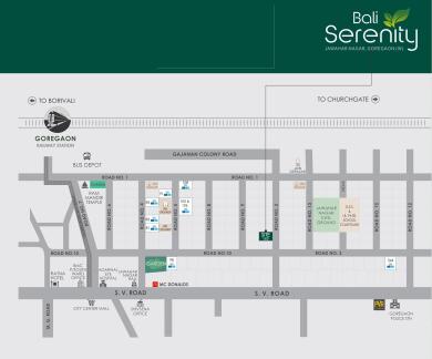 Bali Landmarks Bali Serenity Map - Goregaon West, Mumbai Location Map