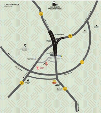 BBD Group BBD Business Central Map - Zirakpur, Chandigarh Location Map