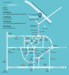 Bcc Infrastructures Builders BCC Central Tower Map - Sahibabad ...