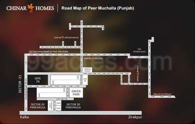 BCL Homes BCL Chinar homes Map - Kishanpura, Panchkula Location Map